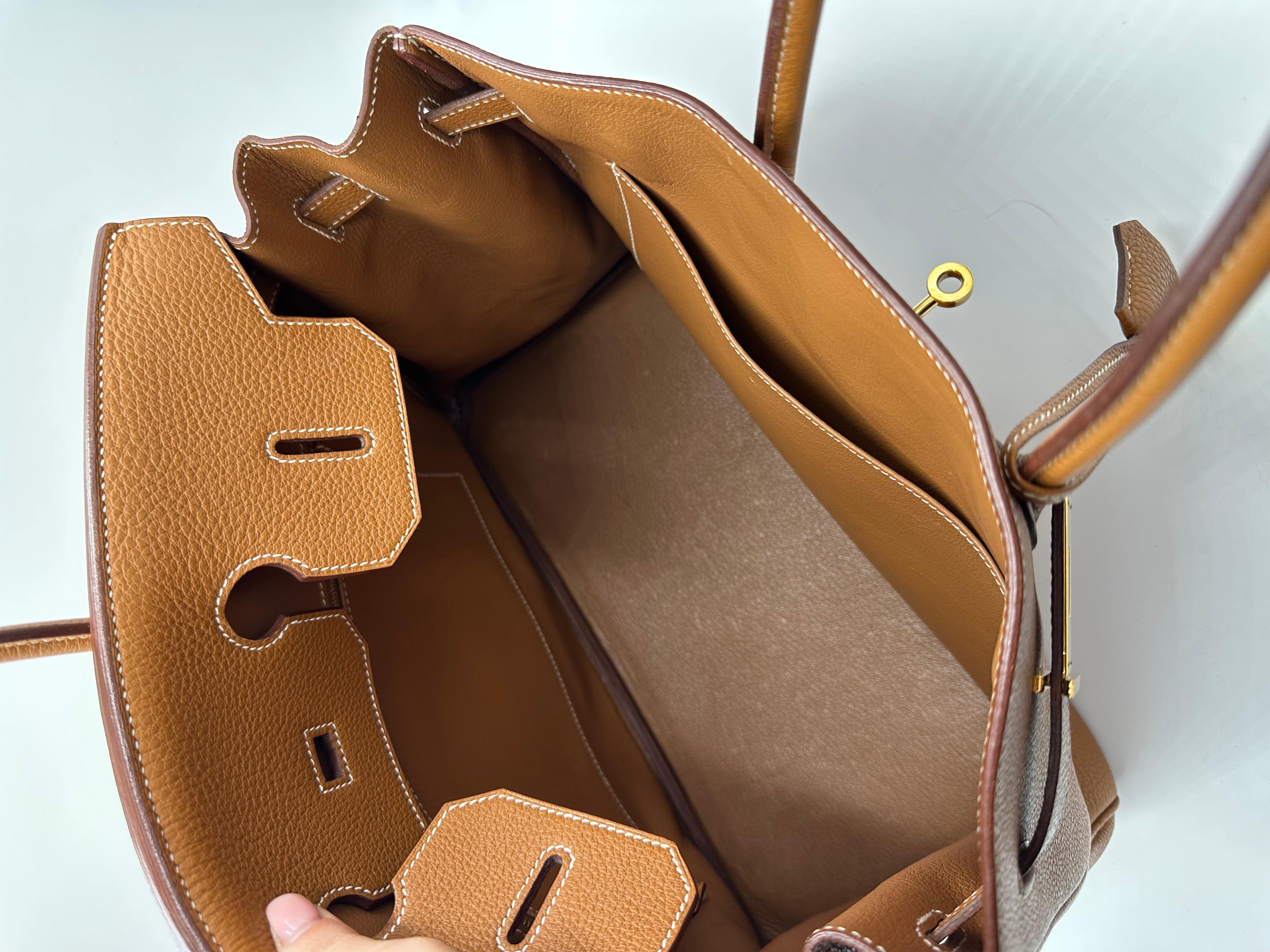 Hermes Birkin 35 Gold togo gold hardware bag For Sale at 1stDibs