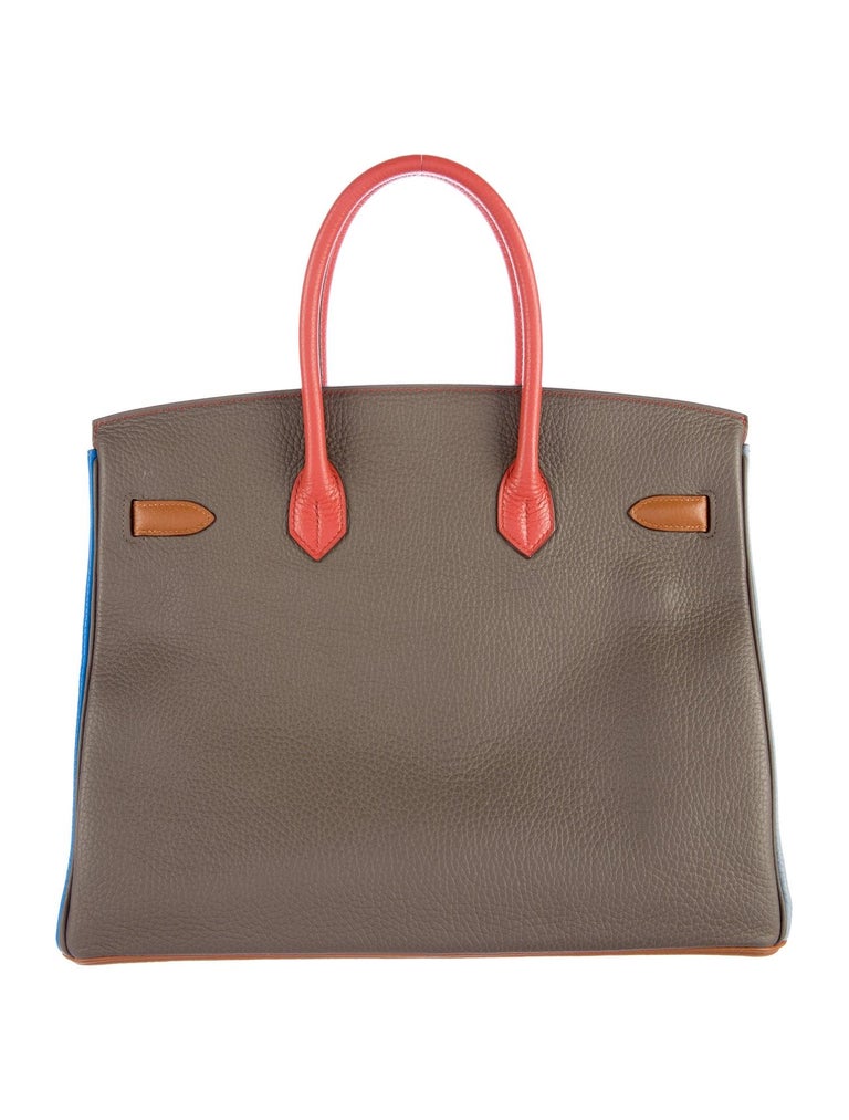 Hermes NEW Birkin 35 Special Multi Color Top Handle Satchel Tote Bag in ...