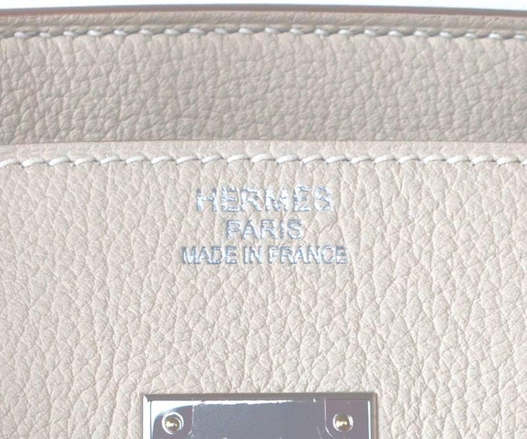Hermes Birkin 35cm Craie Chalk Togo Palladium Hardware NEW at 1stDibs ...
