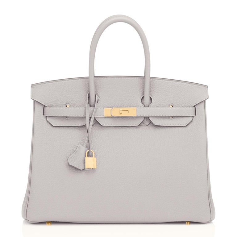 Hermes Birkin 35cm Gris Perle Pearl Gray Gold Hardware Y Stamp, 2020 at ...