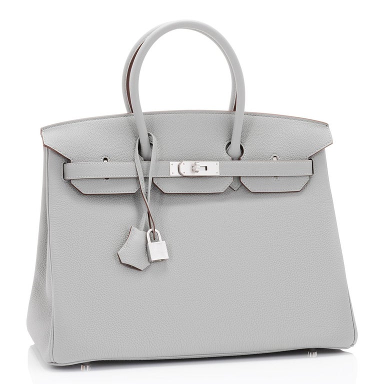 Hermes Birkin 35cm HSS Bi-Color Gris Mouette Etain Horseshoe Bag ...