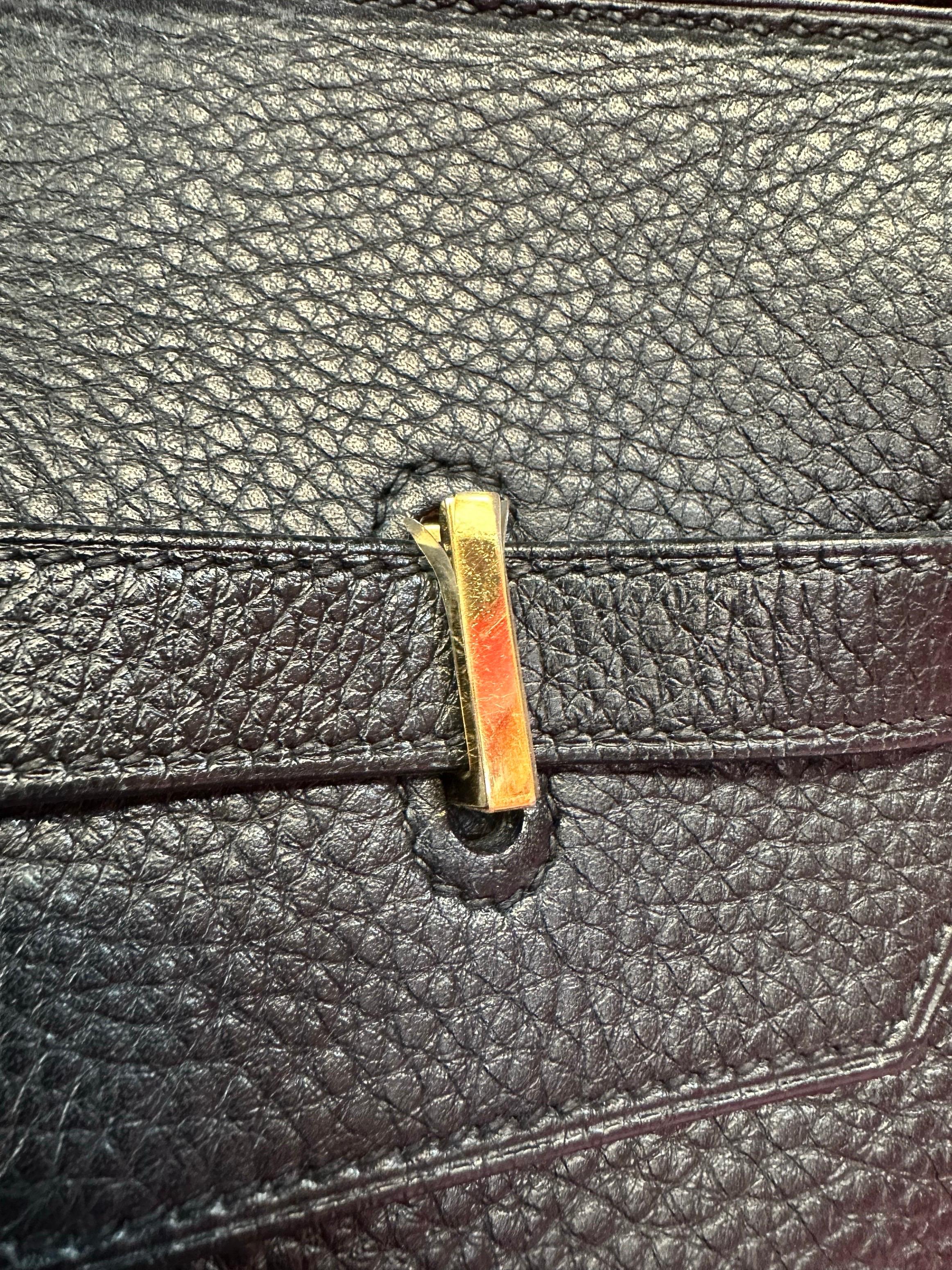 Hermes Birkin 40 Black Togo Leather Gold Hardware 2001 For Sale at 1stDibs