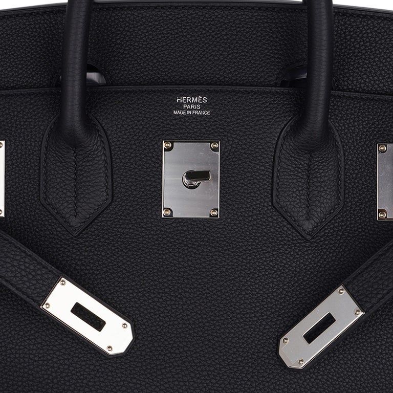 Hermes HAC 40 Birkin Men's Bag Black Runway Embroidered Limited Edition ...
