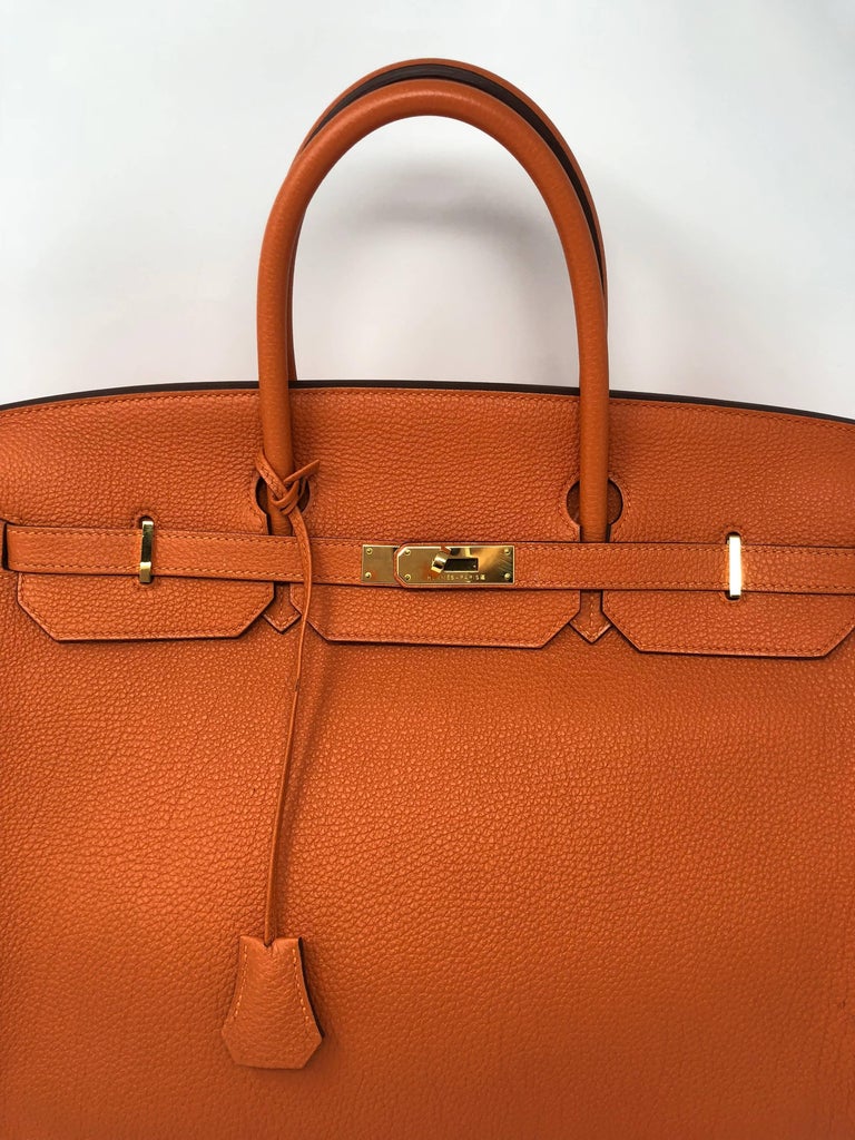 Hermes Birkin 40 Orange at 1stDibs