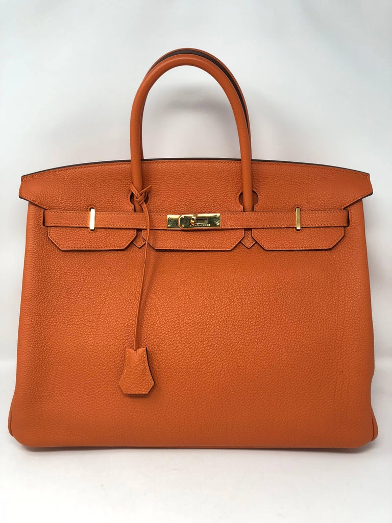 Hermes Birkin 40 Orange at 1stDibs
