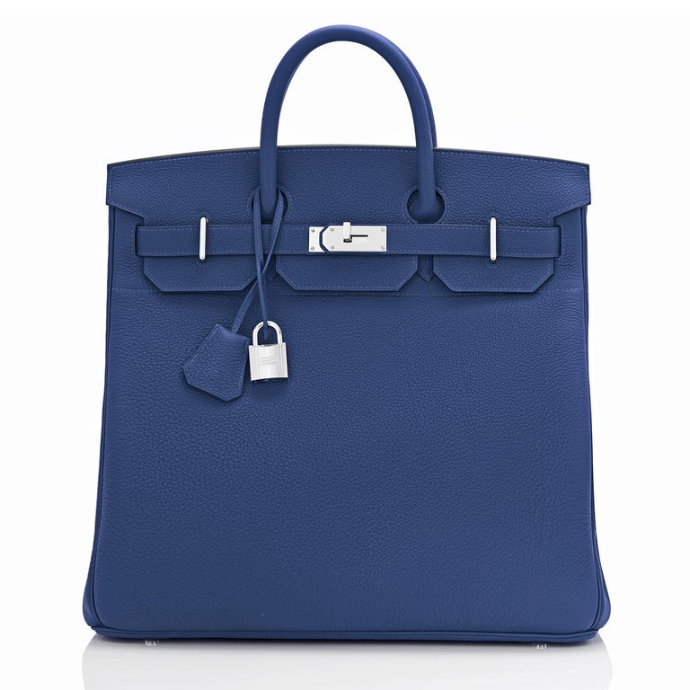 Hermes Birkin 40cm HAC Deep Blue Togo Palladium Bag Z Stamp, 2021 ULTRA ...