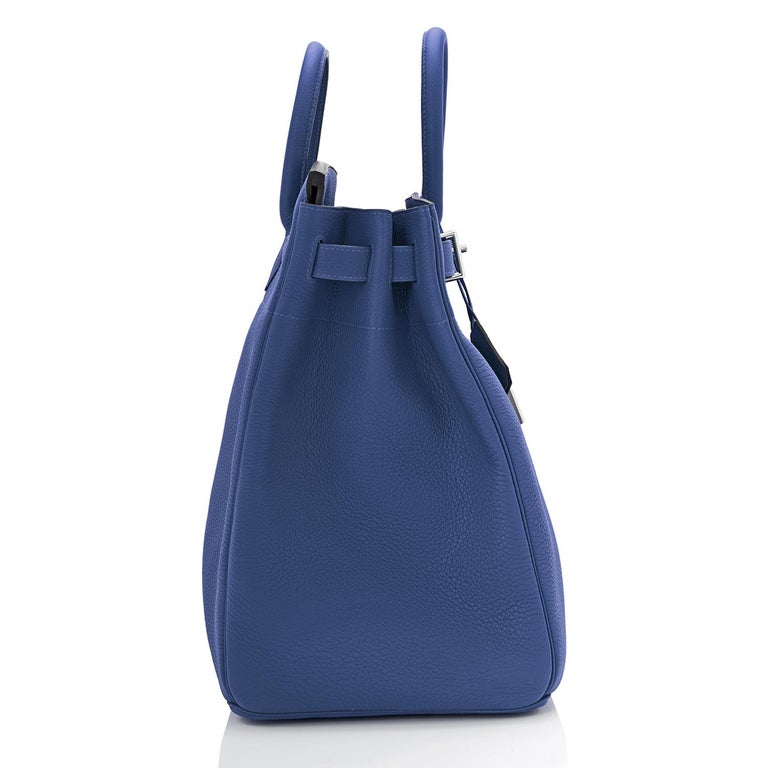 Hermes Birkin 40cm HAC Deep Blue Togo Palladium Bag Z Stamp, 2021 ULTRA ...