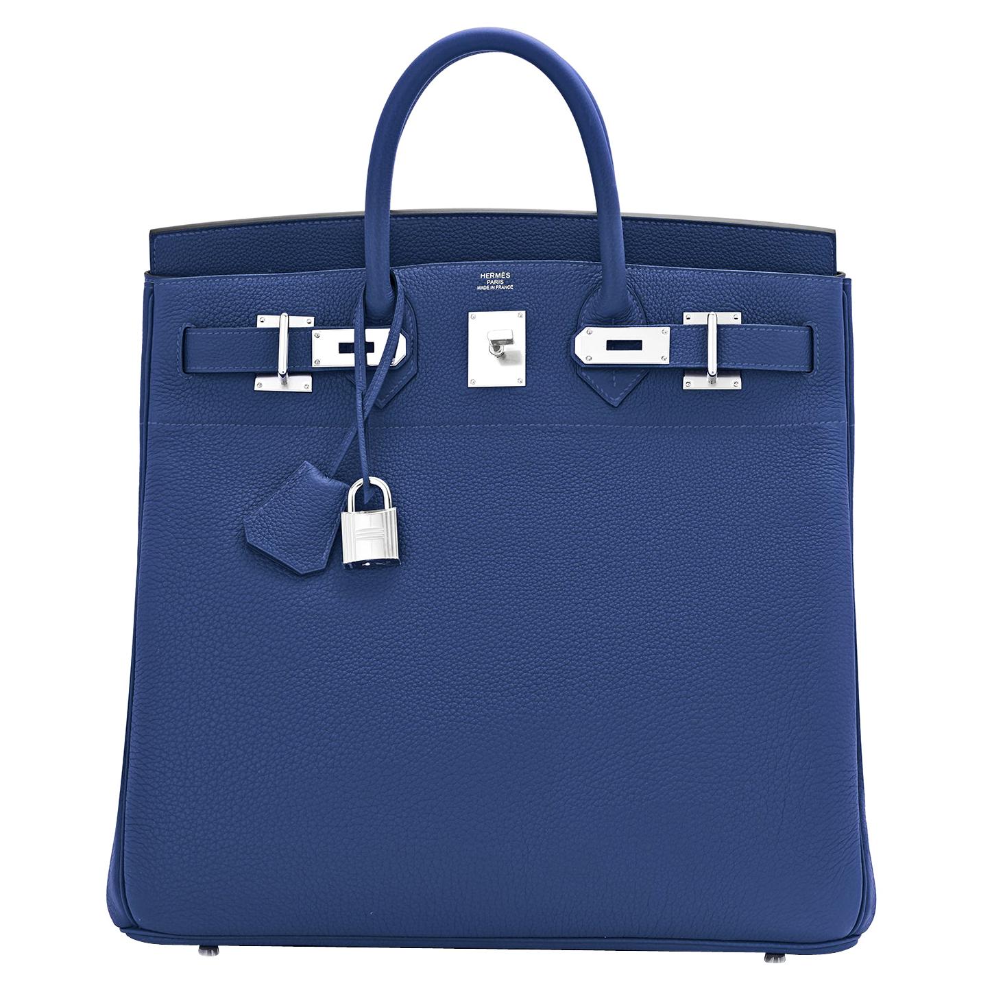 Hermes Birkin 40cm HAC Deep Blue Togo Palladium Bag Z Stamp, 2021 ULTRA ...