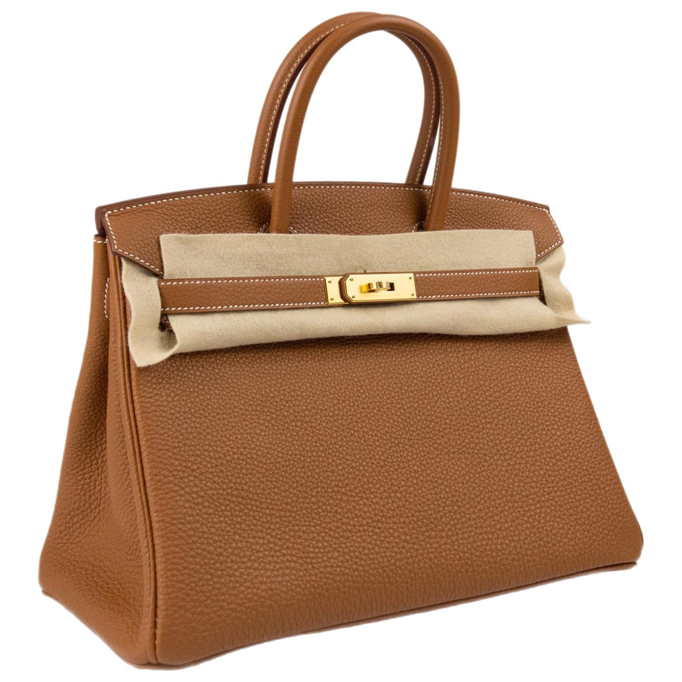 Hermes Birkin Bag 30 Togo Gold Exterior Interior with Gold Hardware For ...