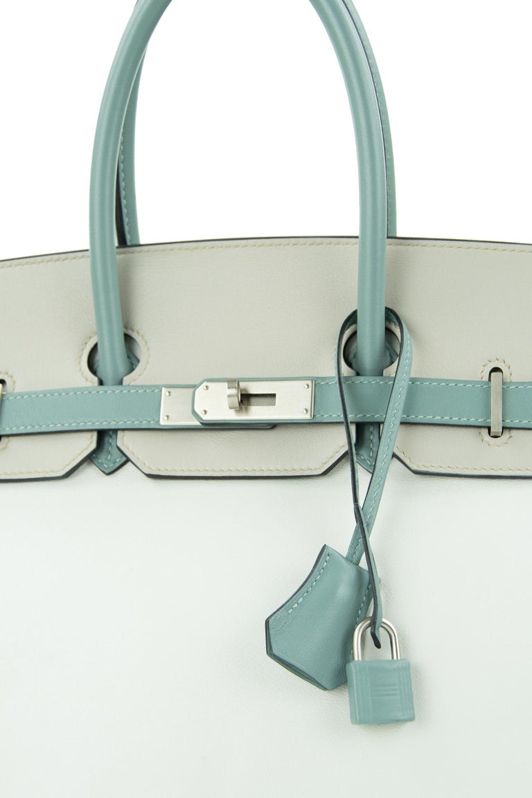 Hermes Birkin Bag 35cm HSS Tri Color Brushed PHW (Pre Owned) For Sale ...