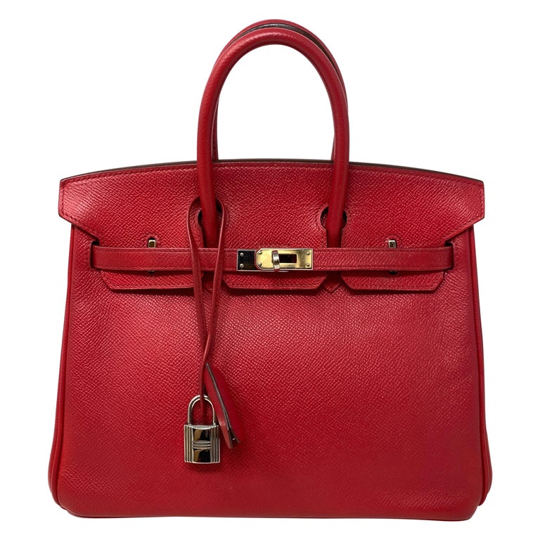 Birkin Bouganvillea Rote 25 Tasche von Hermès im Angebot bei 1stDibs