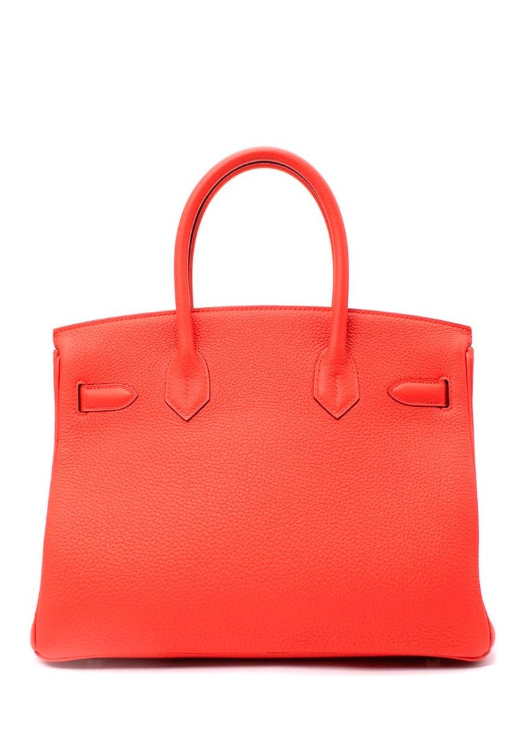 Hermes Birkin Capucine Togo Leather 30 PHW For Sale at 1stDibs
