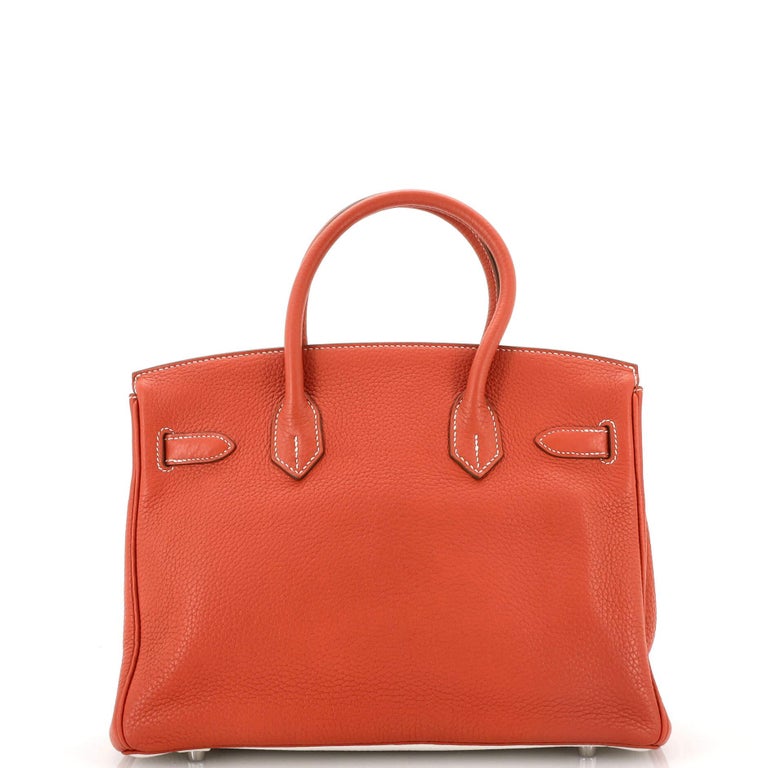 Hermes Birkin Handbag Bicolor Clemence with Palladium Hardware 30 For ...