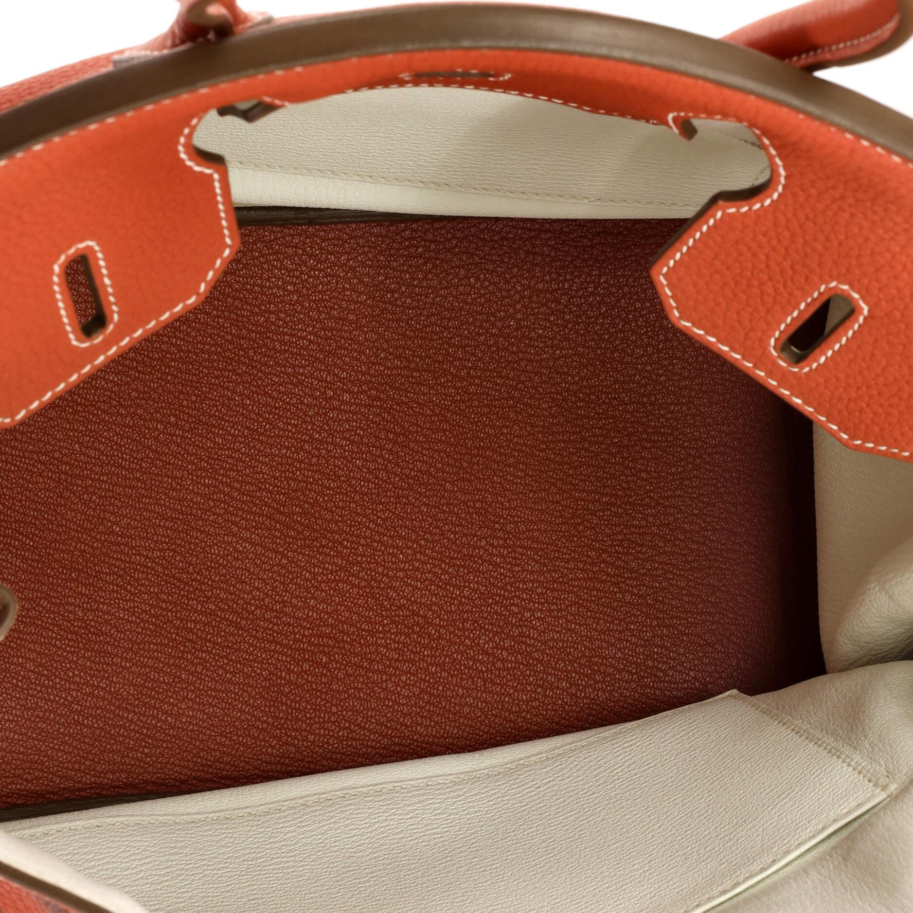 Hermes Birkin Handbag Bicolor Clemence with Palladium Hardware 30 For ...