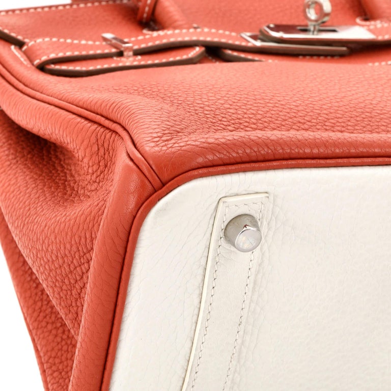 Hermes Birkin Handbag Bicolor Clemence with Palladium Hardware 30 For ...