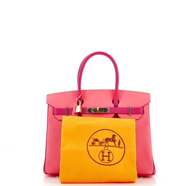 Hermes Birkin Handbag Bicolor Epsom with Gold Hardware 30 at 1stDibs