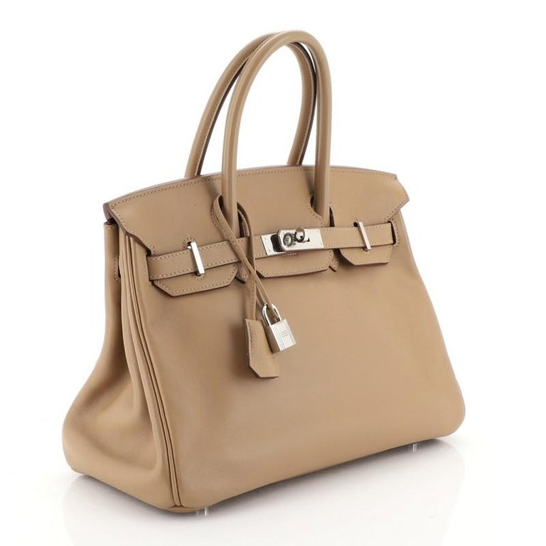 Hermes Birkin Handbag Biscuit Swift with Palladium Hardware 30 at ...