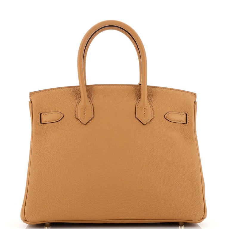 Hermes Birkin Handbag Biscuit Togo with Gold Hardware 30 For Sale at ...