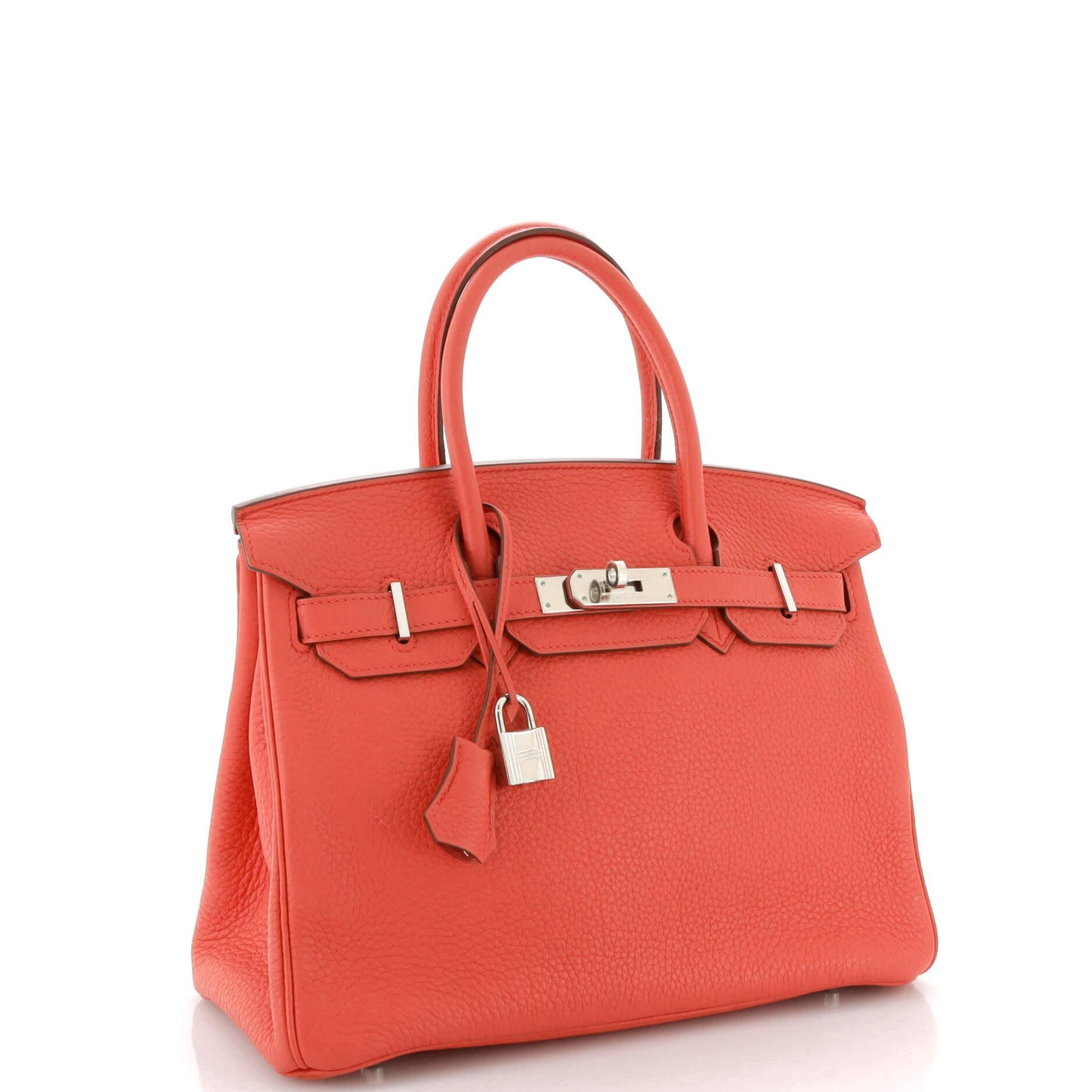 Hermes Birkin Bolso Bougainvillier Clemence con herrajes paladio 30 en ...