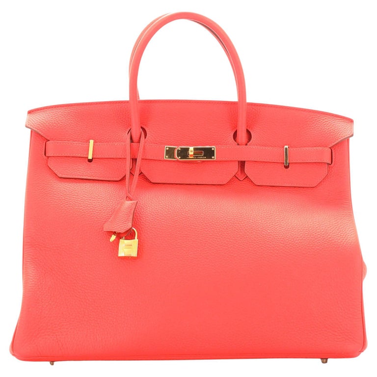 Hermes Birkin Handbag Capucine Togo with Gold Hardware 40 For Sale at ...