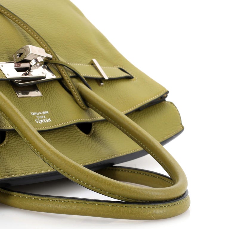 Hermes Birkin Handbag Chartreuse Clemence with Palladium Hardware 35 ...