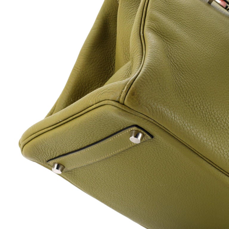 Hermes Birkin Handbag Chartreuse Clemence with Palladium Hardware 35 ...