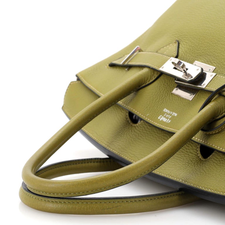 Hermes Birkin Handbag Chartreuse Clemence with Palladium Hardware 35 ...