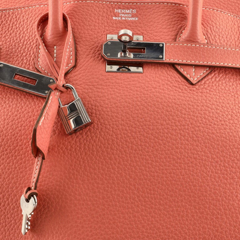 Hermes Birkin Handbag Crevette Clemence with Palladium Hardware 35 at 1stDibs