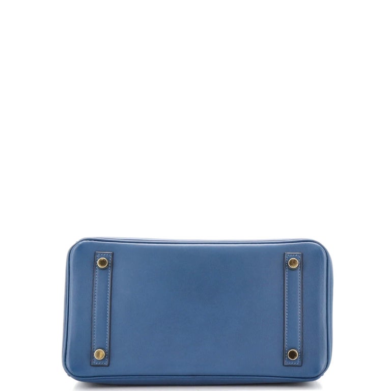 Hermes Birkin Handbag Deep Blue Swift with Gold Hardware 25 For Sale at ...