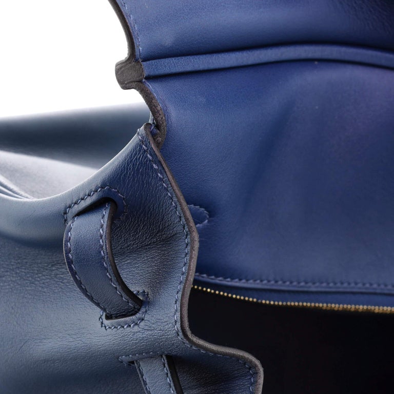 Hermes Birkin Handbag Deep Blue Swift with Gold Hardware 25 For Sale at ...