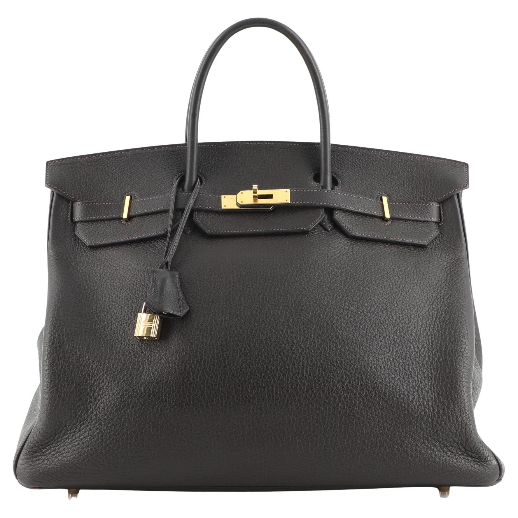 Hermes Touch Birkin Handbag Noir Novillo With Shiny Niloticus Crocodile ...