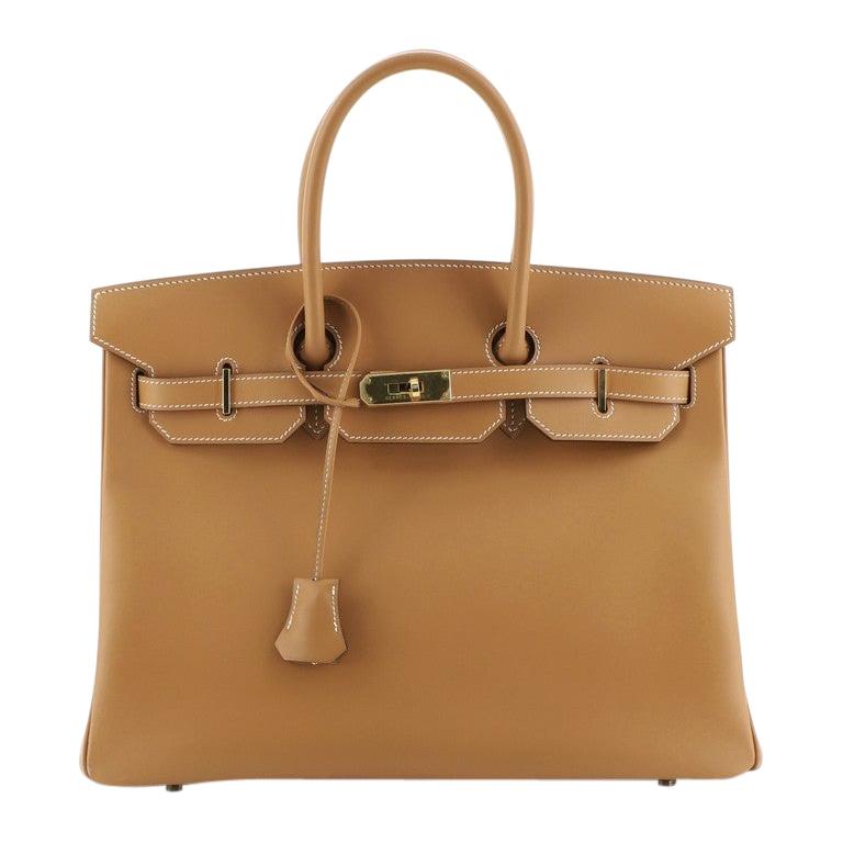 Hermes Birkin Handbag Natural Chamonix With Gold Hardware 35 at 1stDibs