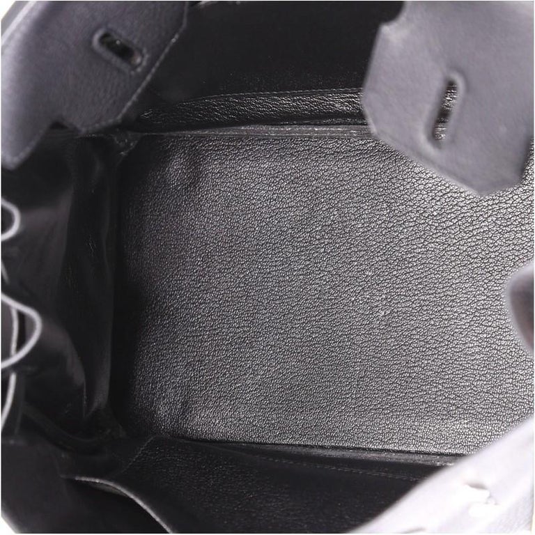 Hermes Birkin Handbag Noir Clemence with Palladium Hardware 30 at 1stDibs