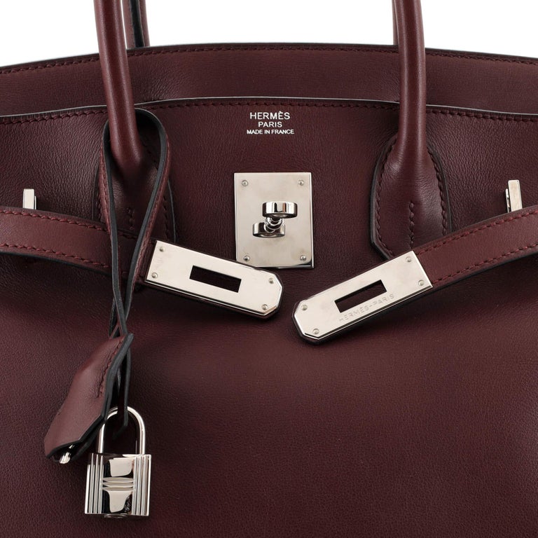 Hermes Birkin Handbag Prune Swift with Palladium Hardware 30 For Sale ...