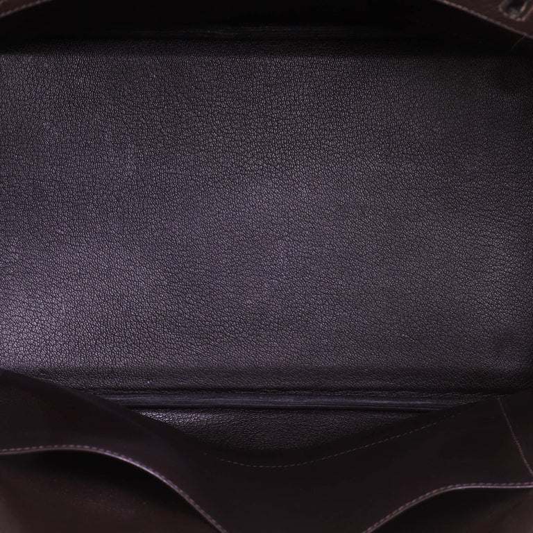 Hermes Birkin Handbag Prunoir Clemence with Gold Hardware 35 For Sale ...