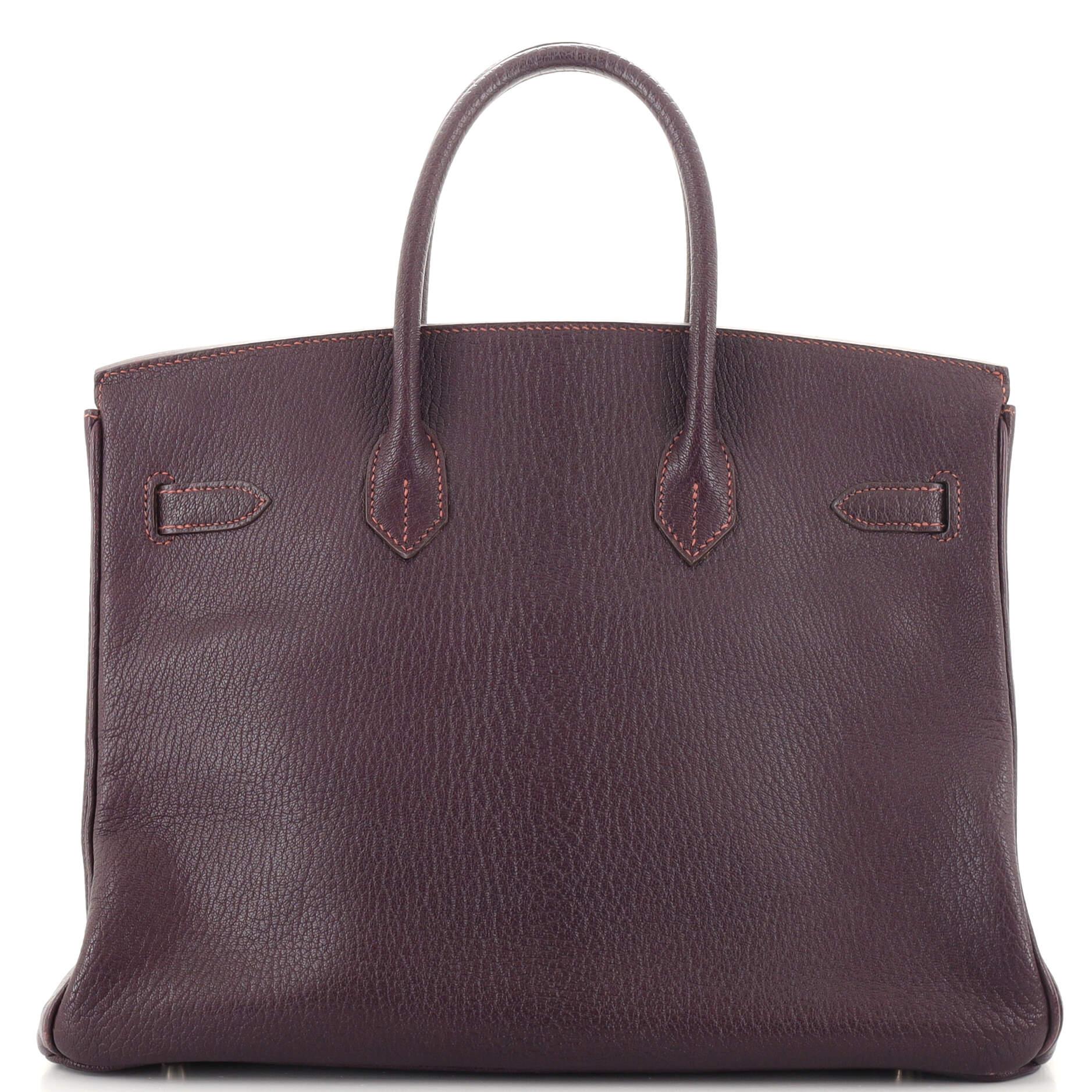 Hermes Birkin Handbag Raisin Chevre de Coromandel with Palladium ...