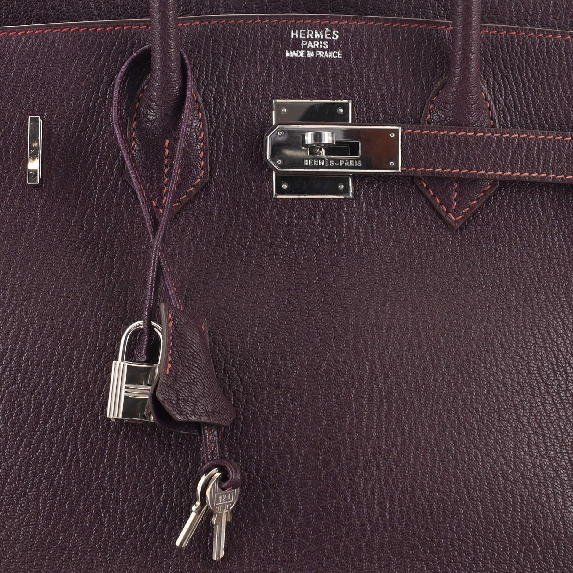 Hermes Birkin Handbag Raisin Chevre de Coromandel with Palladium ...