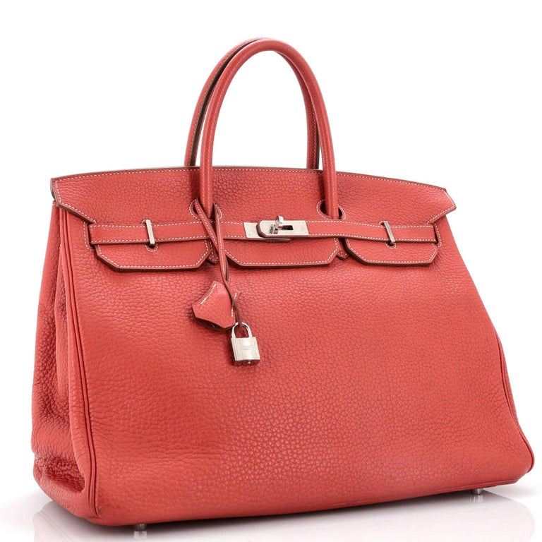 Hermes Birkin Handbag Sanguine Fjord with Palladium Hardware 40 For ...