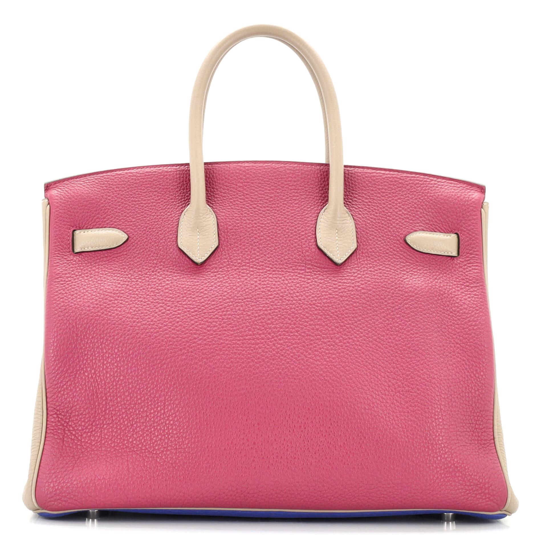Hermes Birkin Handbag Tricolor Togo with Palladium Hardware 35 at ...