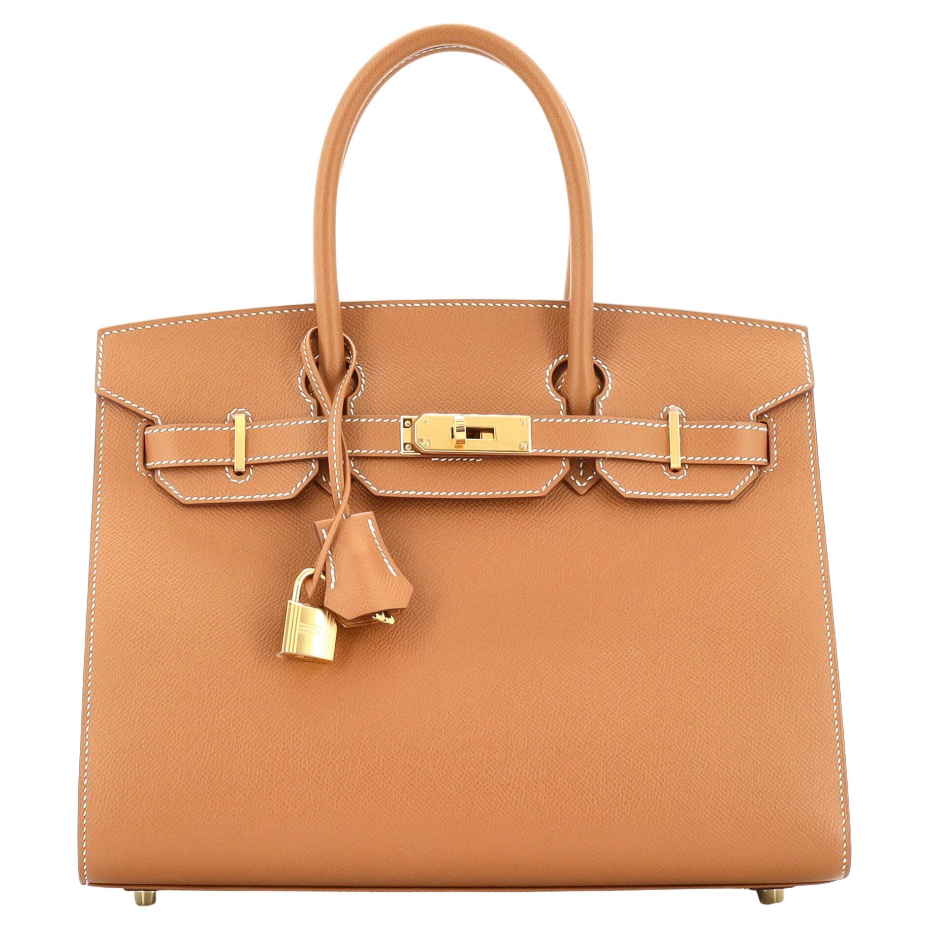 Hermes Parchemin Ostrich Sellier Kelly 25cm Gold Hardware at 1stDibs