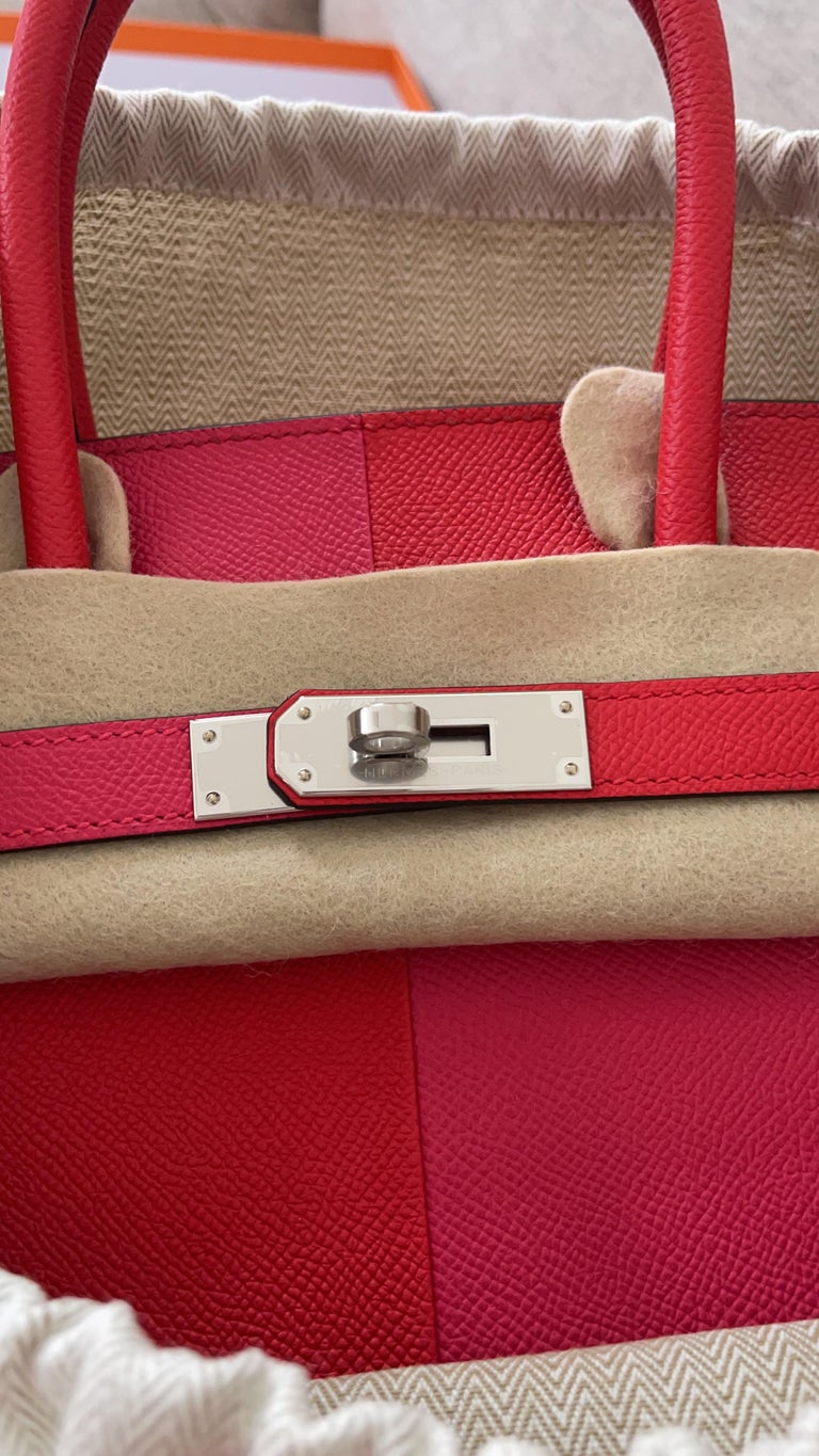 Hermès Birkin Tri-Color Sellier 30 Rouge Casaque Rose Extreme at ...