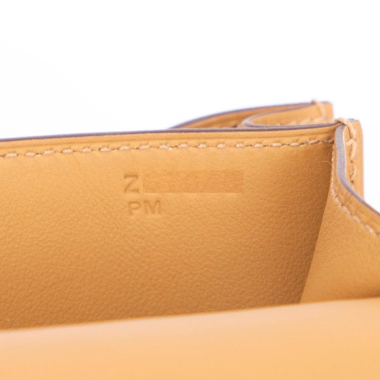 HERMES Biscuit beige Swift leather CONSTANCE 18 MINI Bag w Palladium ...