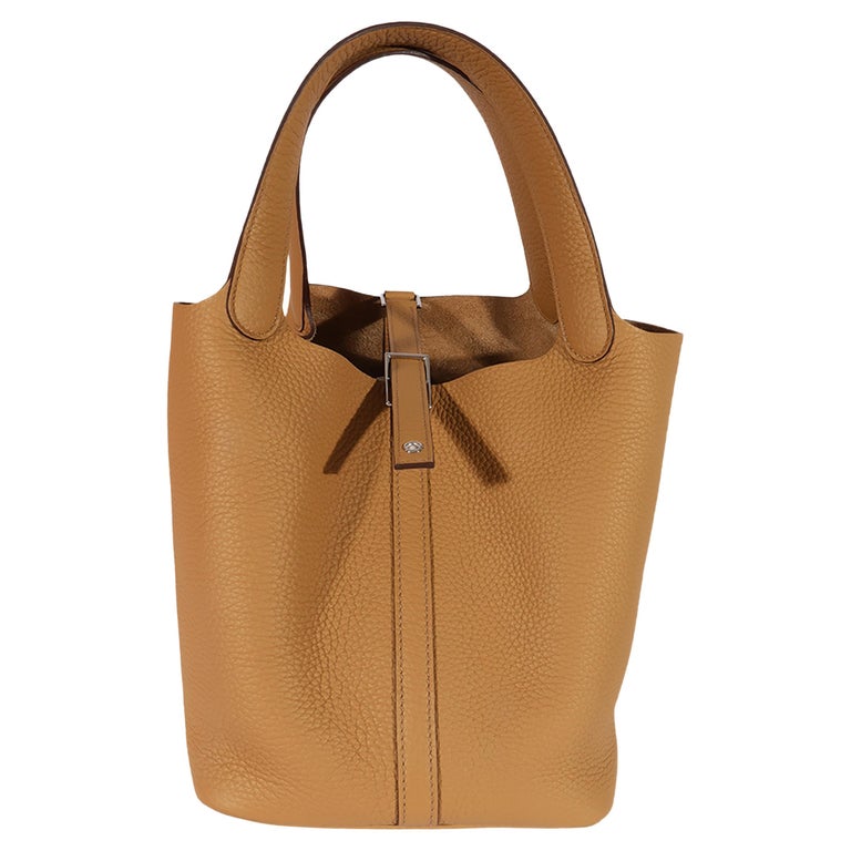 Hermès Biscuit Clémence Picotin Lock 22 PHW For Sale at 1stDibs