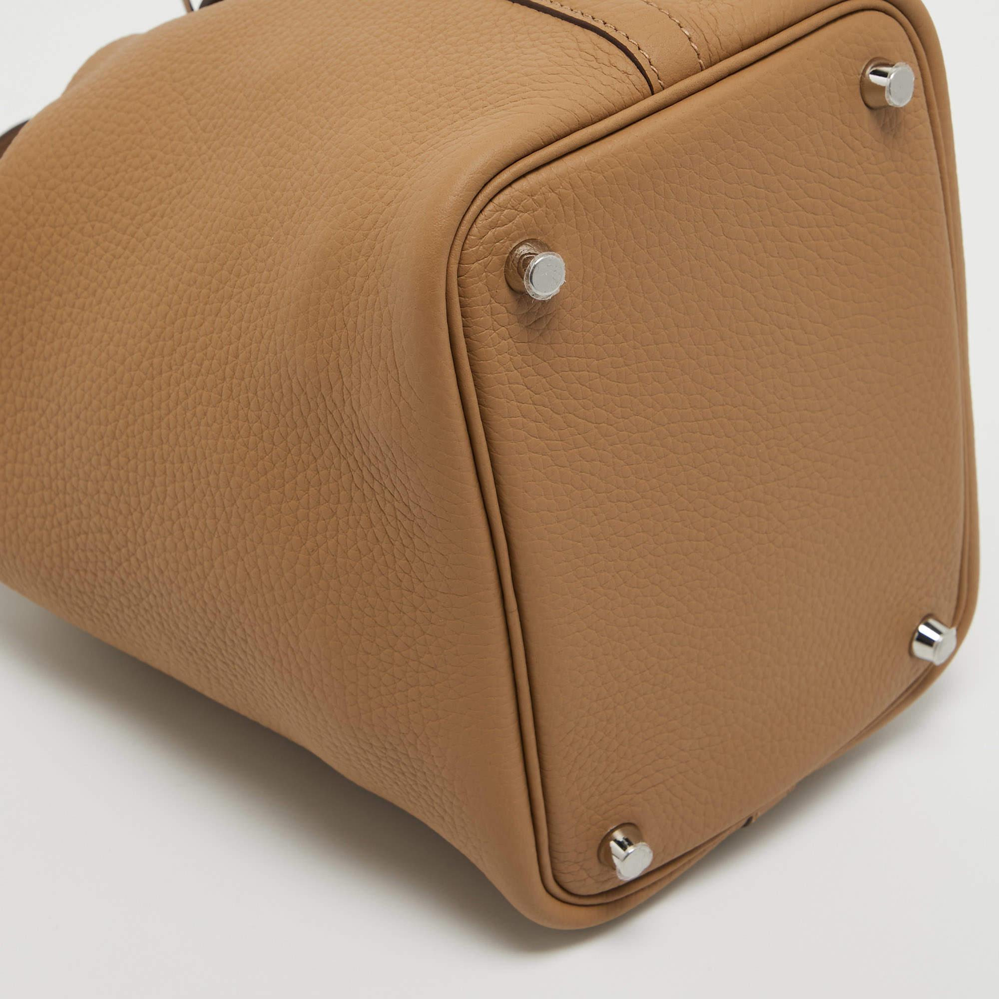 Hermes Biscuit Taurillon Clemence Leather Picotin Lock 18 Bag For Sale ...