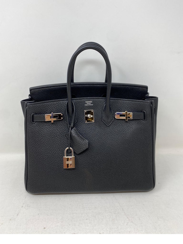 Hermes Black Birkin 25 Bag at 1stDibs