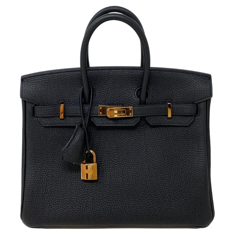Hermes Black Birkin 25 Bag For Sale at 1stDibs