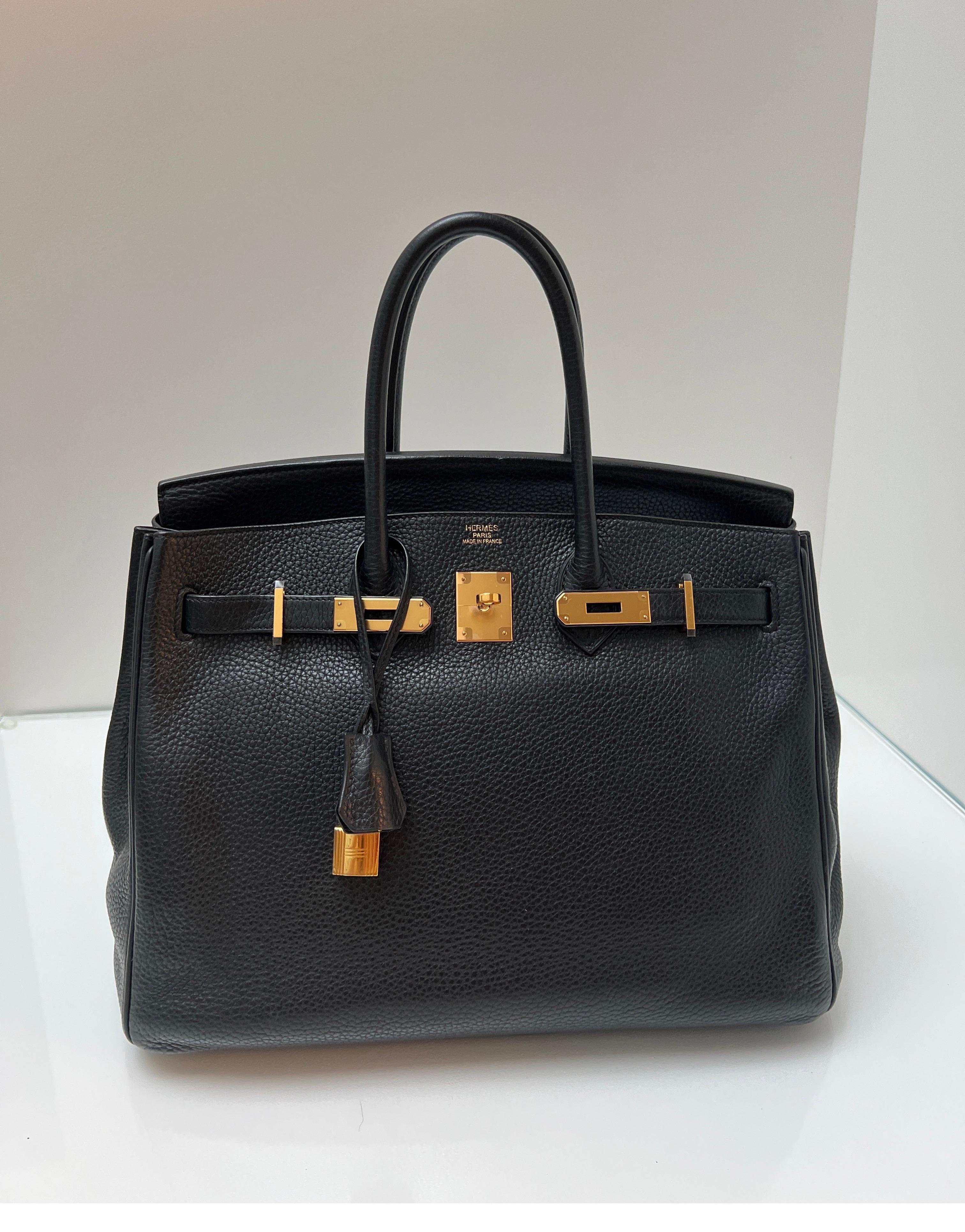 Hermes Black Birkin 35 Bag For Sale at 1stDibs