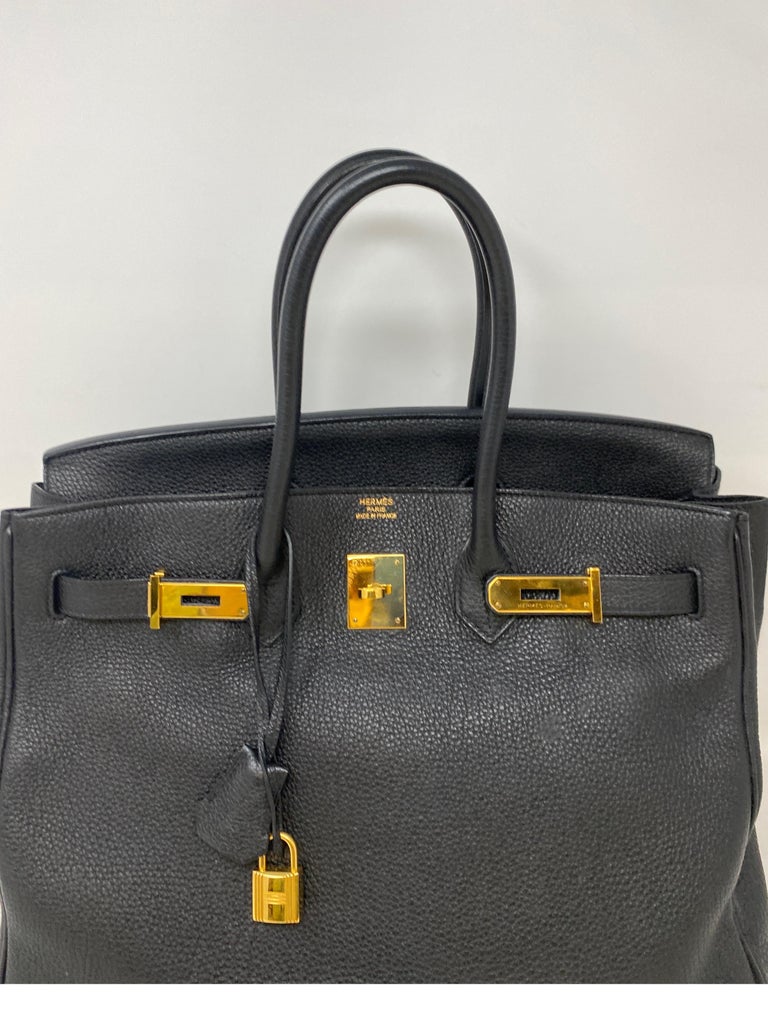 Hermes Black Birkin 35 Bag For Sale at 1stDibs