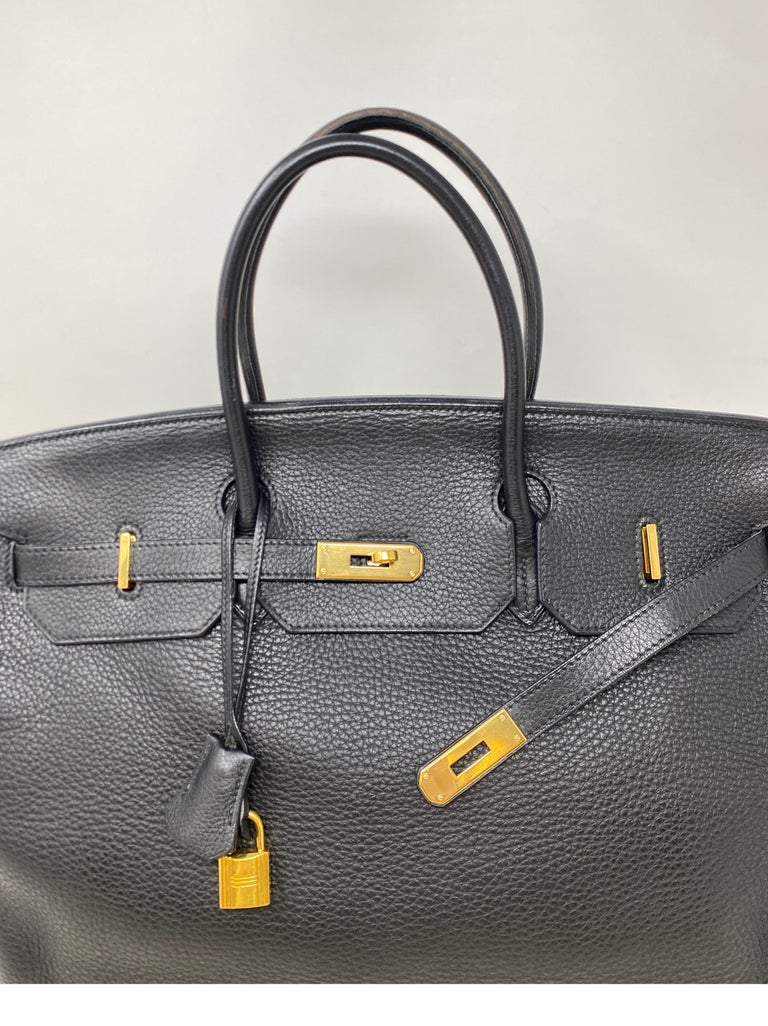 Hermes Black Birkin 40 Bag at 1stDibs