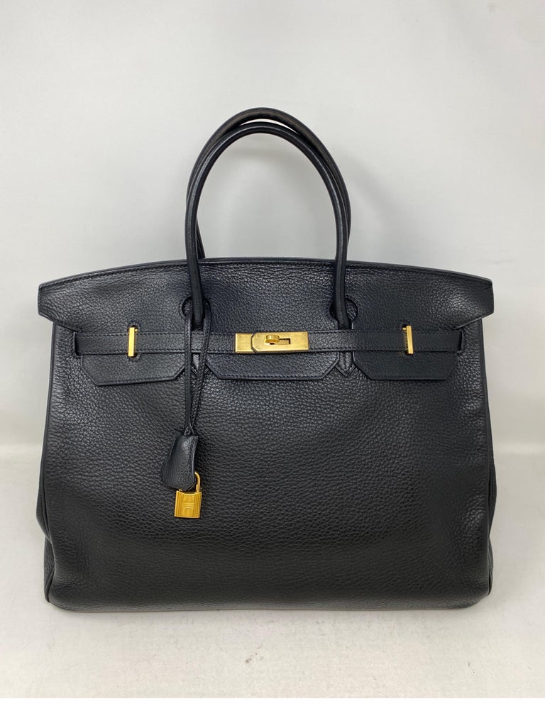 Hermes Black Birkin 40 Bag at 1stDibs